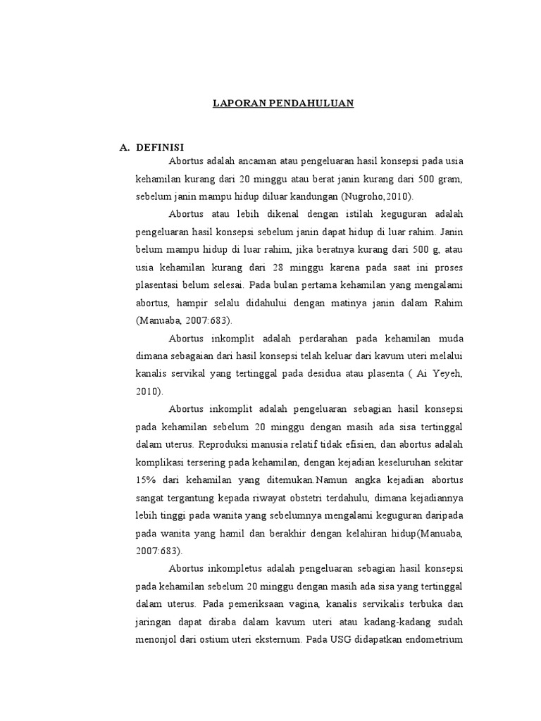 LP Abortus Inkomplit | PDF