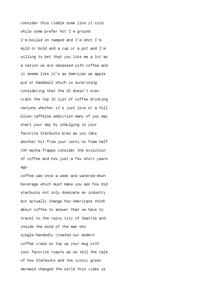 Starbucks: Brewing a Coffee Revolution | PDF | Starbucks | Coffee