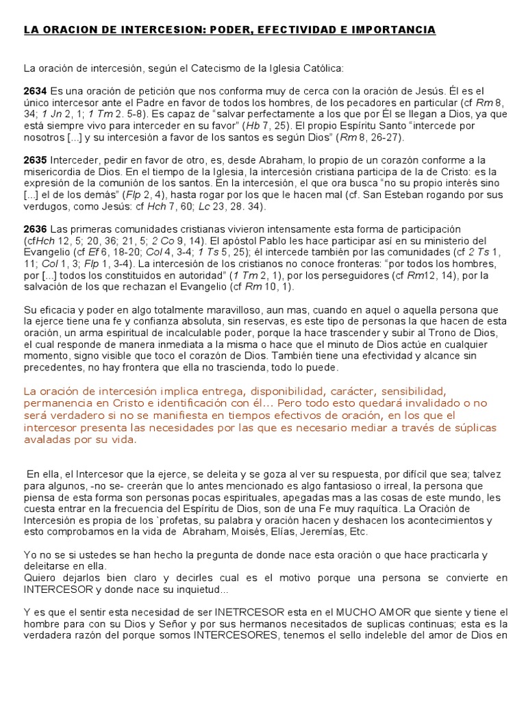 Intercesion - LA ORACION DE INTERCESION | PDF | Oración | Cristo (título)