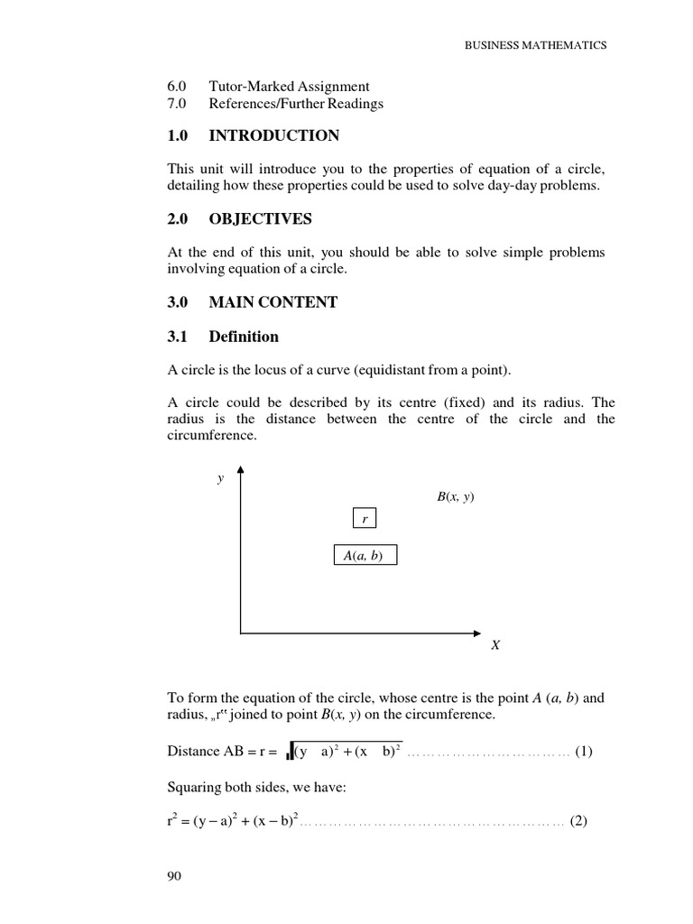 Introduction To Circles (Students Study Material & Assignment) | PDF ...