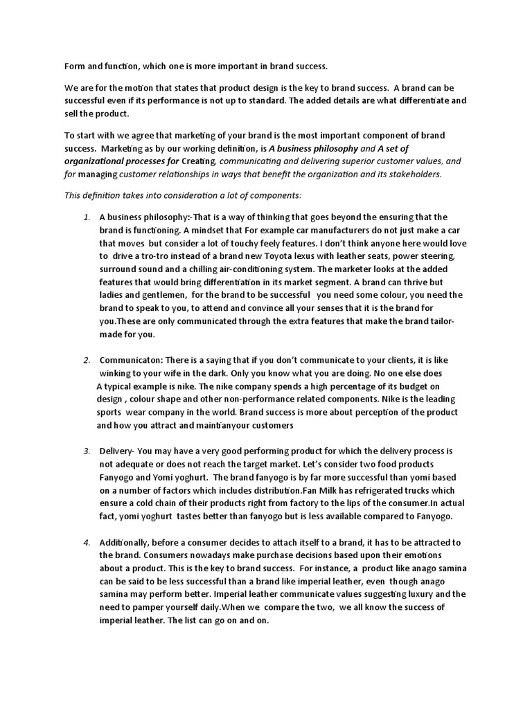 Form and Function | PDF | Brand | Marketing