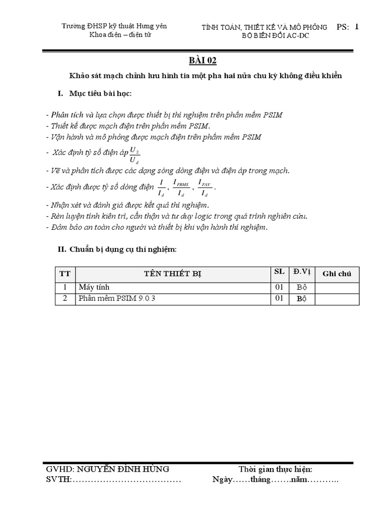 Bai2-Cl Tia 1 Pha Hai Nua Chu Ky KDK - Tai R | PDF