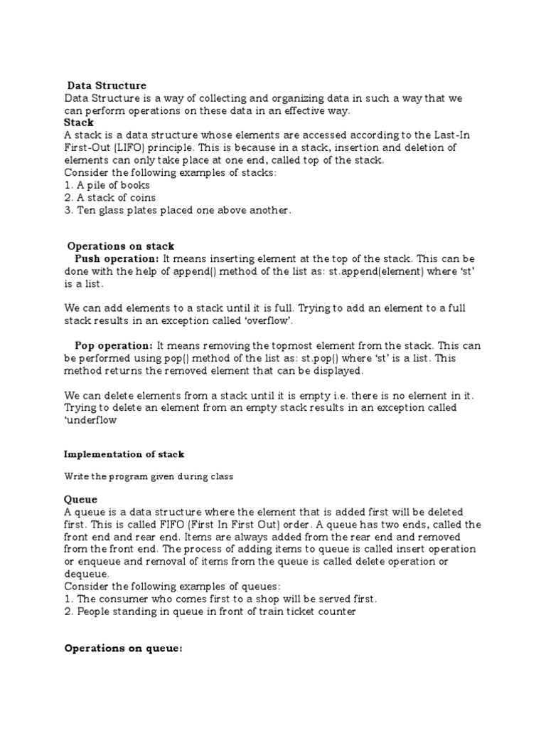 Data Structure: Operations On Queue | Download Free PDF | Queue ...