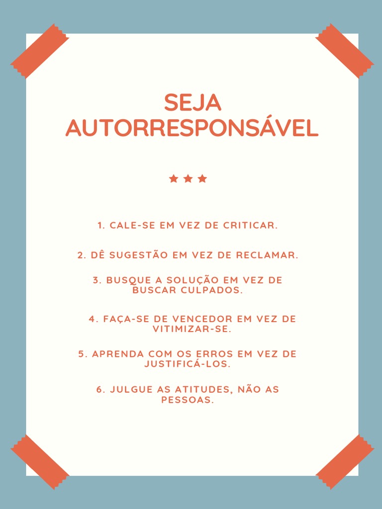 As 6 Leis Da Autorresponsabilidade | PDF