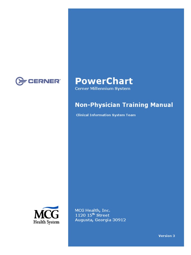 Cerner Powerchart Non-Physician Manual Ver 3 | PDF | Window (Computing ...