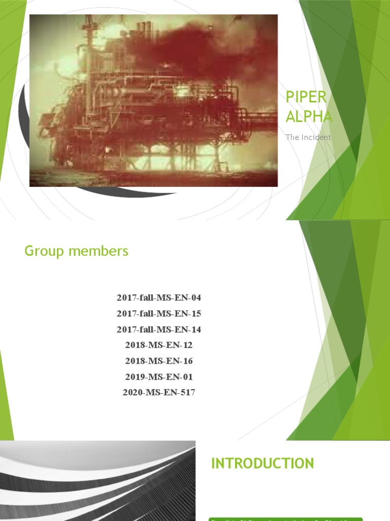 Piper Alpha Disaster Overview and Analysis | PDF | Emergency Incident ...