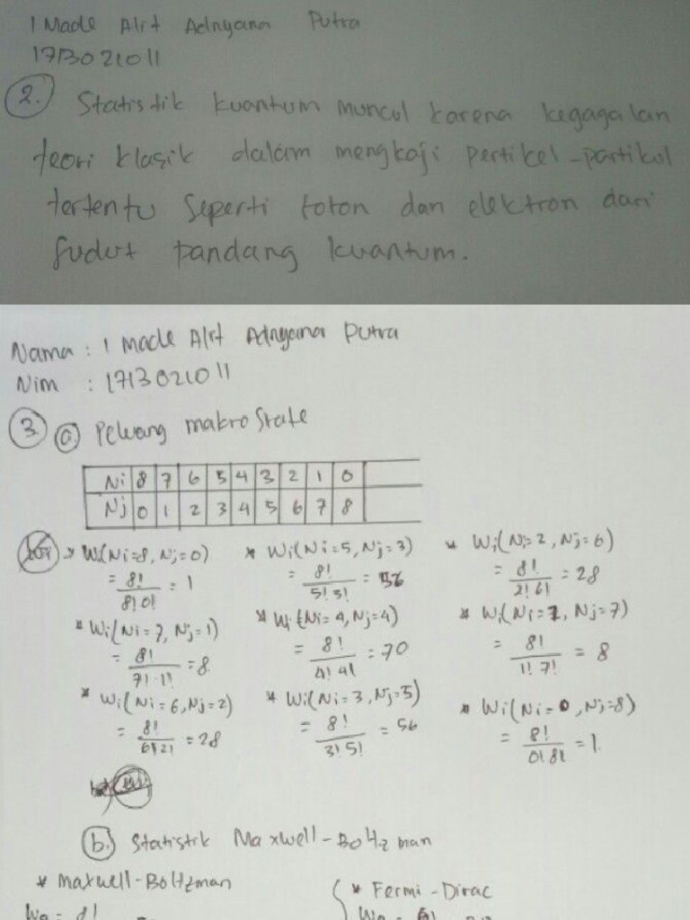 Jawaban UAS Fistat 2 Dan 3 | PDF
