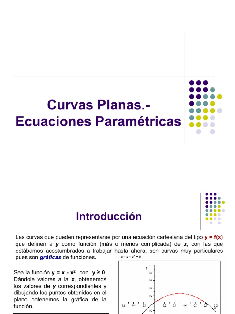 Ecuaciones Parametricas | PDF | Curva | Velocidad
