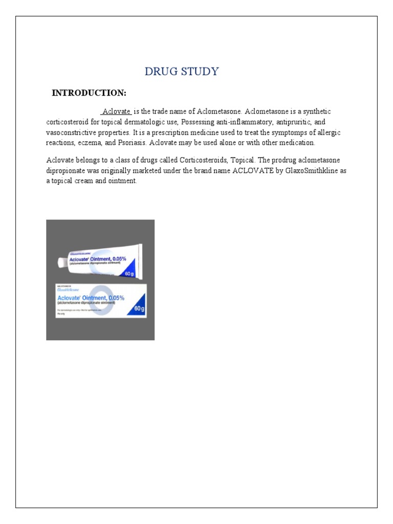 ACLOVATE - ACLOMETASONE by SOVON SAMANTA | PDF | Dermatitis ...