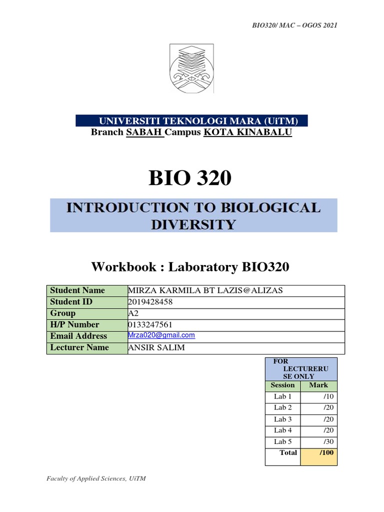 Bio320 Lab 4 | PDF | Flowers | Biological Interactions