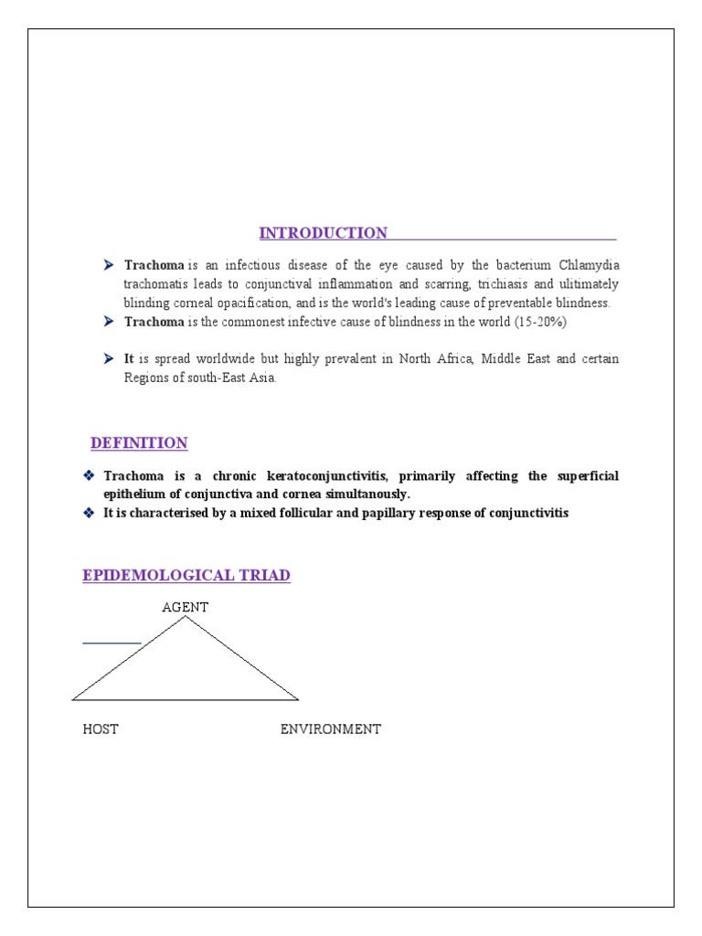 Trachoma Assignment On CHN | PDF | Infection | Immunology