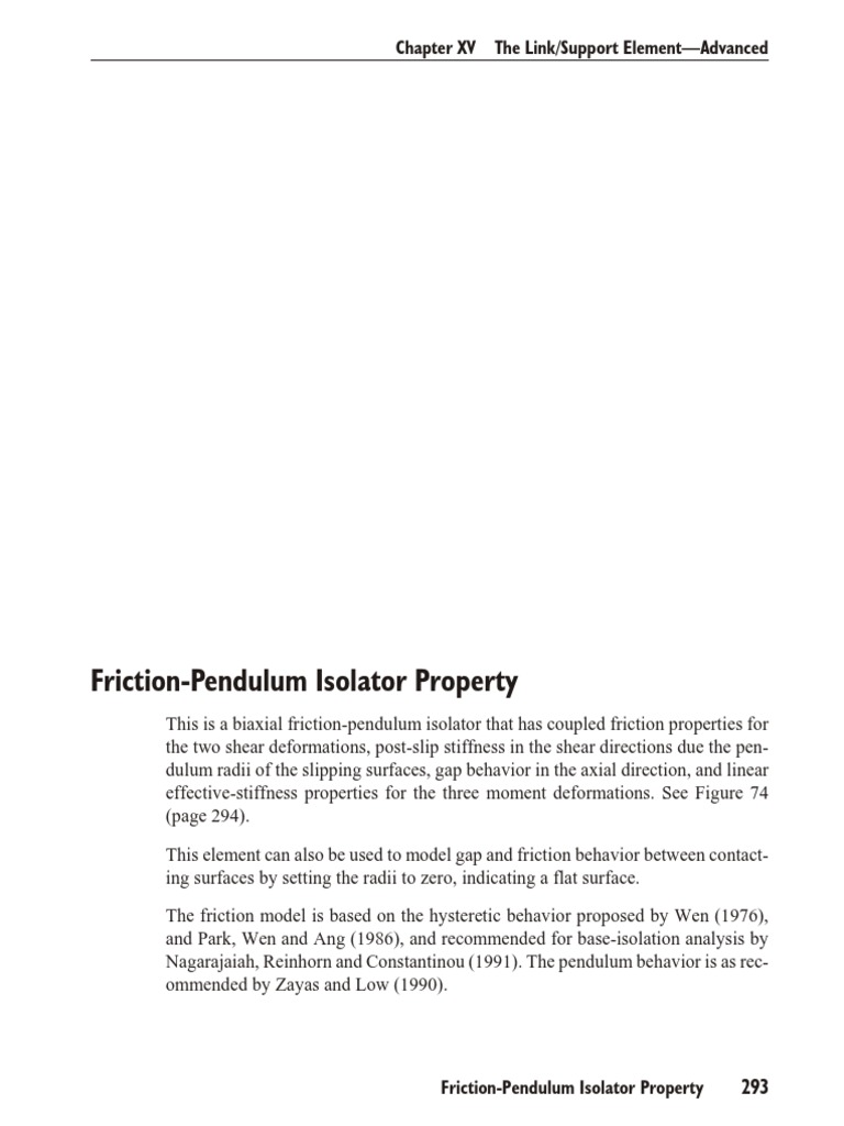 Friction-Pendulum Isolator Guide | PDF | Friction | Nonlinear System