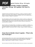 DRUG-STUDY-ABOUT-CITICOLINE | PDF | Dose (Biochemistry) | Chemistry