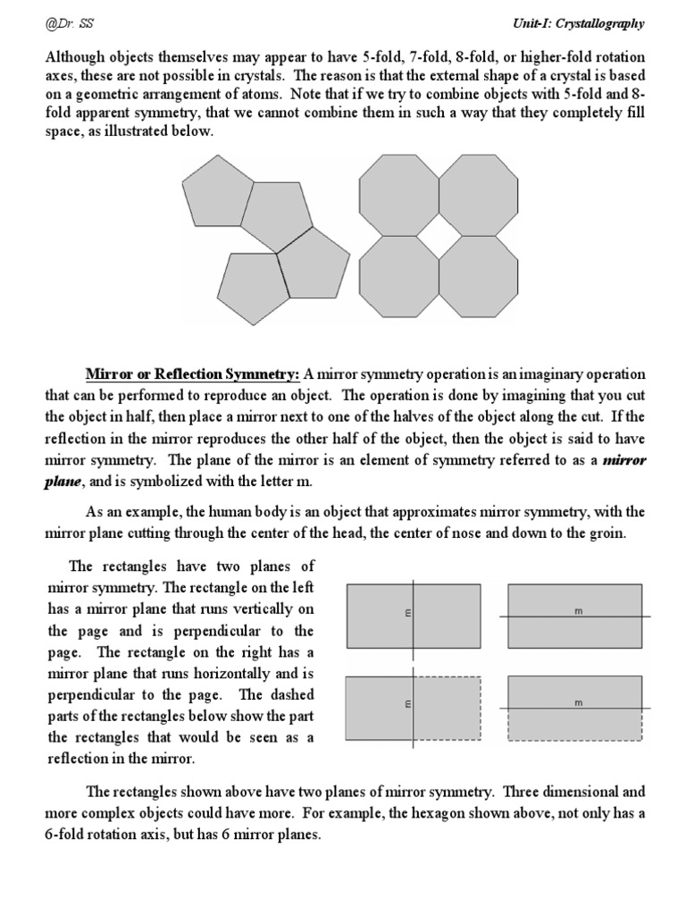 Crystallography Rotation Symmetry | PDF | Lattice (Group) | Rectangle