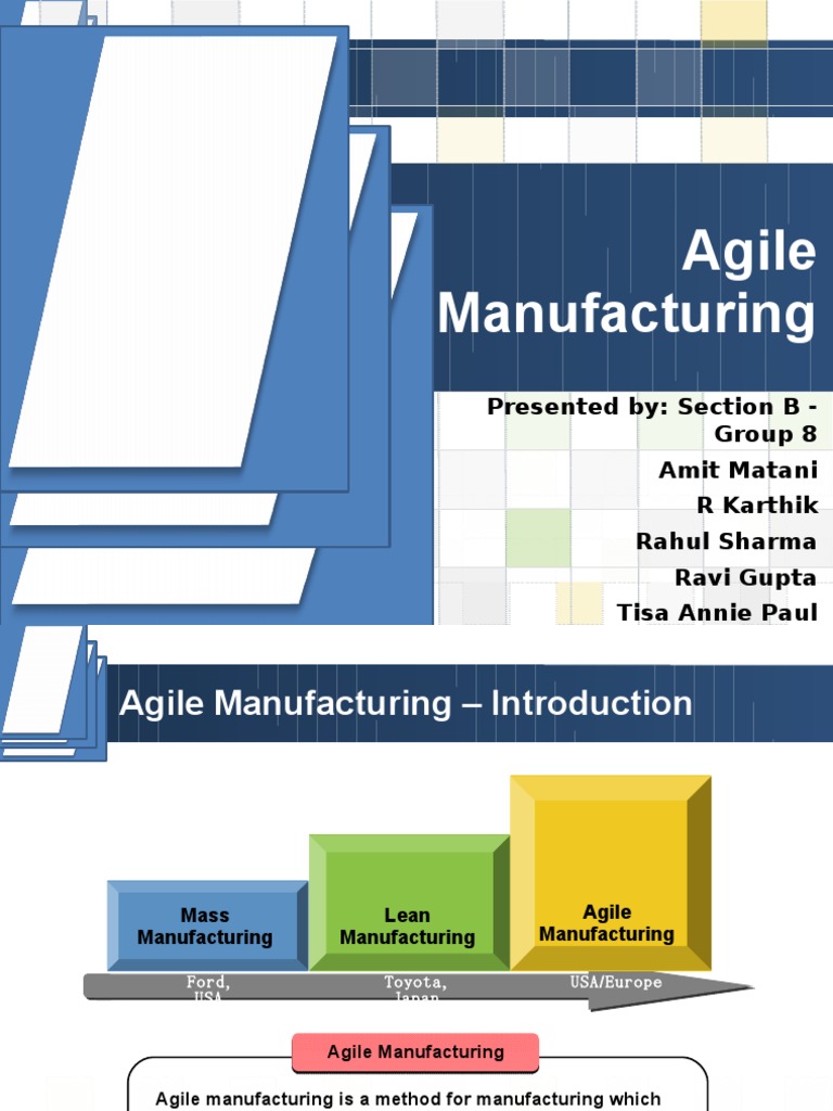 Agilemanufacturing Lean Manufacturing Agile Software Development