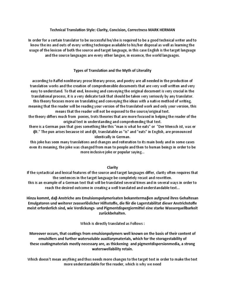Technical Translation Essentials | PDF | Translations | Emulsion