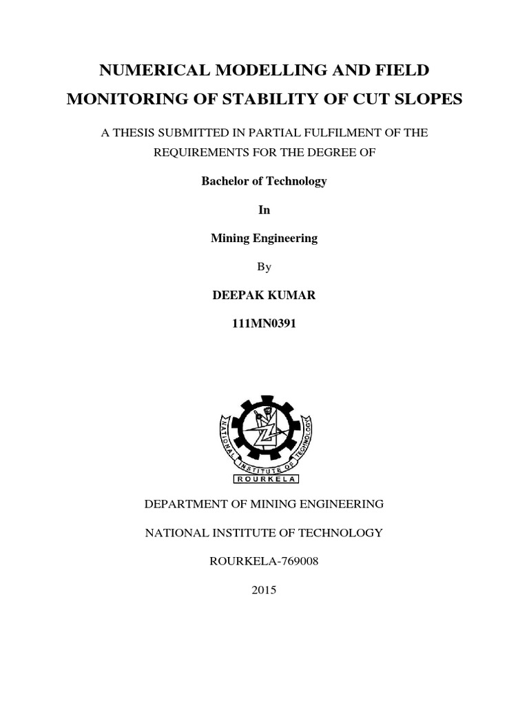 Numerical Modelling and Field Monitoring | PDF | Geotechnical ...