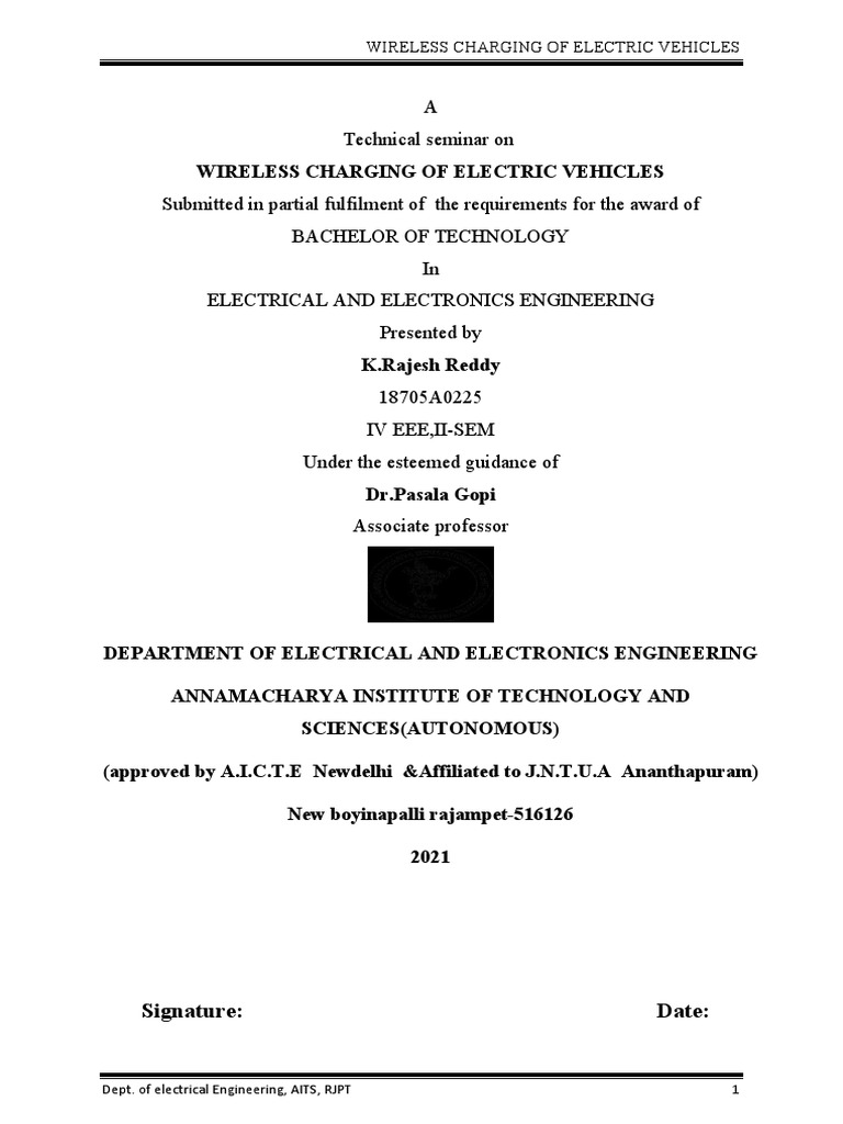 WPS Report | PDF | Inductor | Electric Vehicle