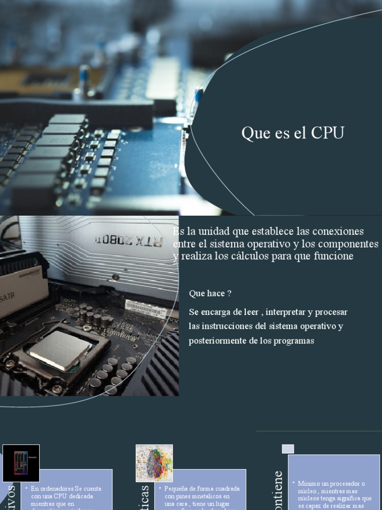 Que Es El CPU | PDF | Unidad Central de procesamiento | Hardware de la ...