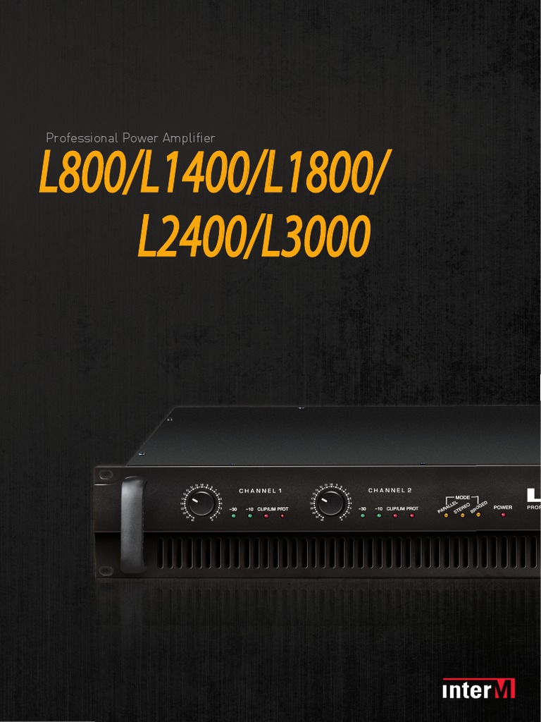 L800/L1400/L1800/ L2400/L3000: Professional Power Amplifier | PDF ...
