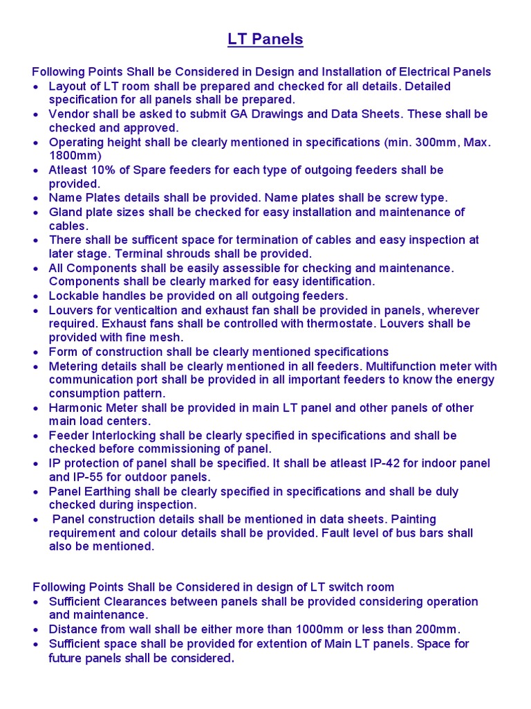 LT Panel and DB | PDF | Manufactured Goods | Building Engineering