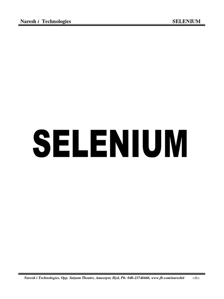 Selenium 003 | PDF | Selenium (Software) | Java (Programming Language)