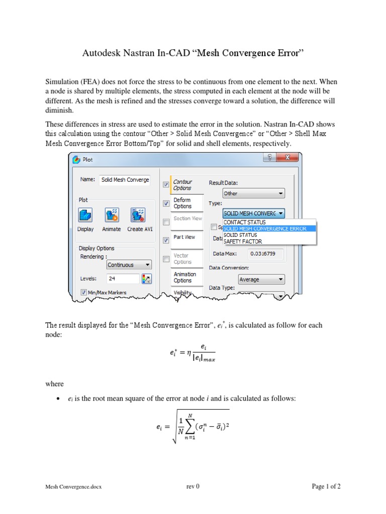 Mesh Convergence - Rev 0 - NASTRAN | PDF | Finite Element Method ...