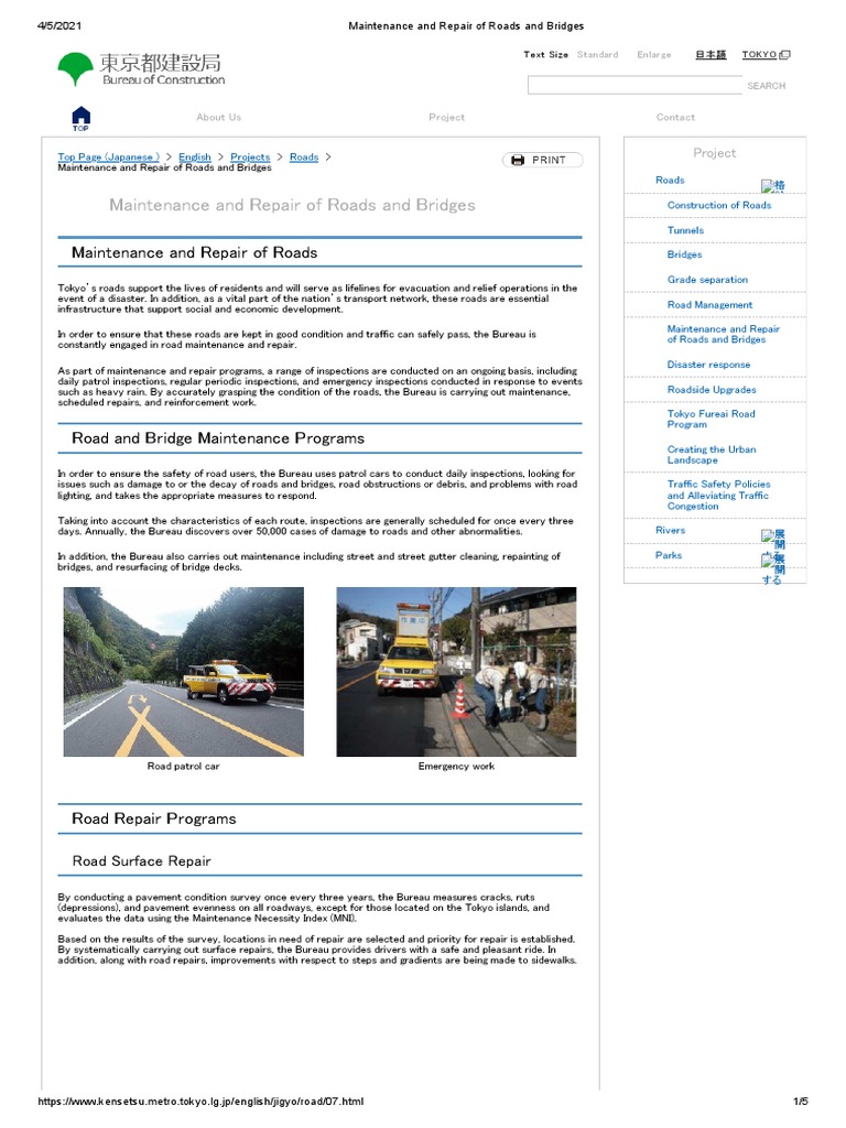 Maintenance and Repair of Roads and Bridges | PDF | Road | Road Surface