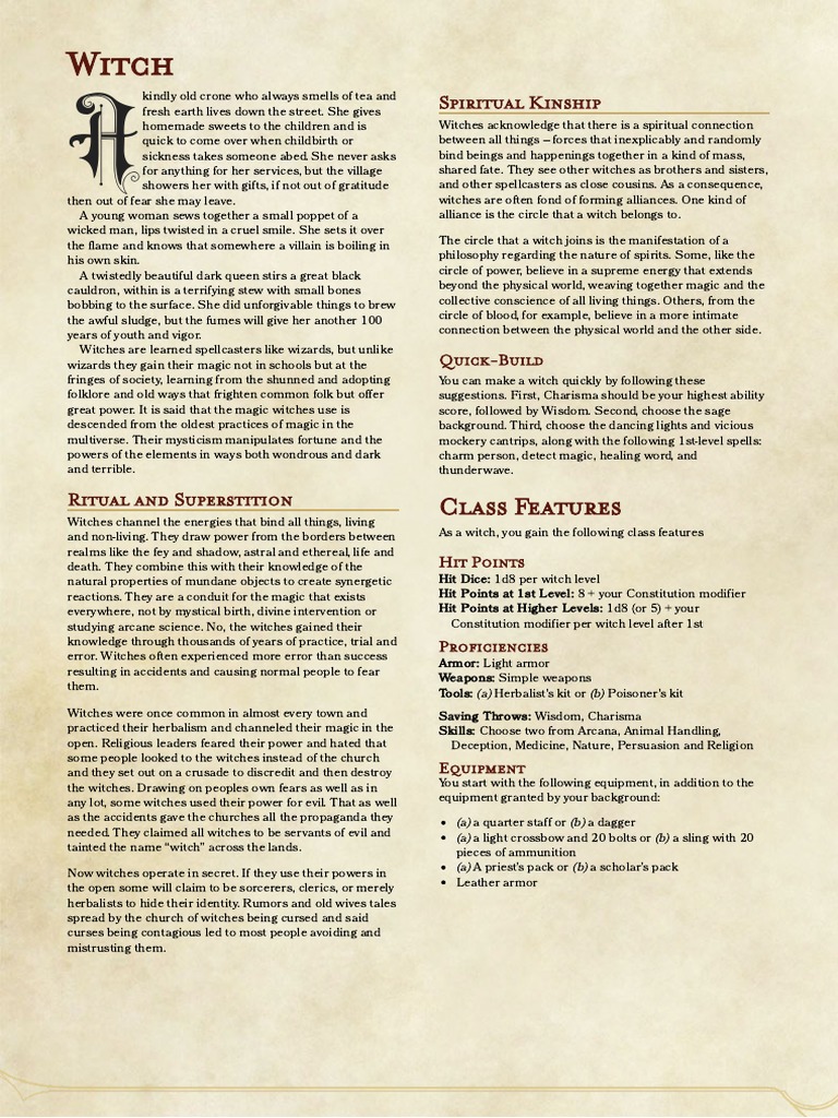 Witch Class | PDF | Nature