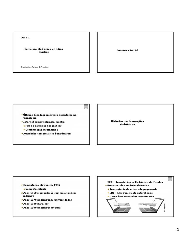 Slides Aula 01 | PDF | E-commerce | E-business