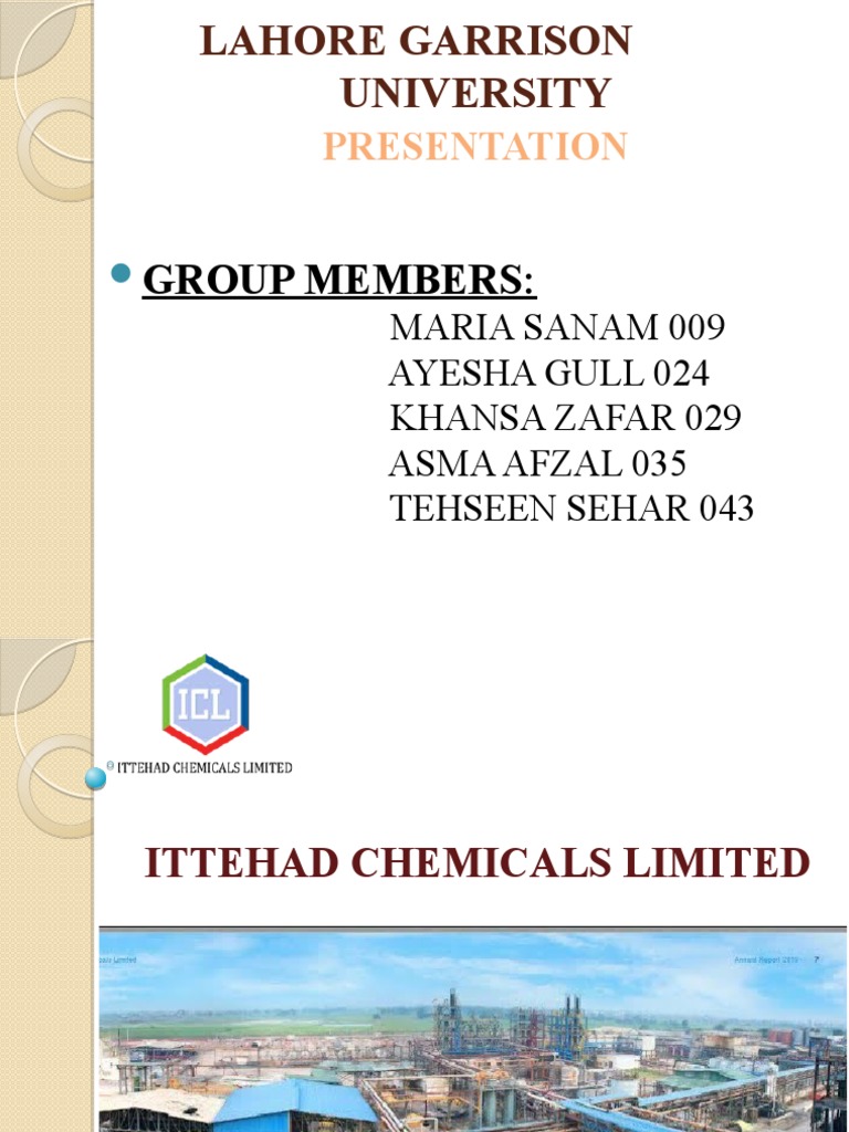 Group 2 (Ittehad Cemical Industry) | PDF | Chemical Industry | Pakistan