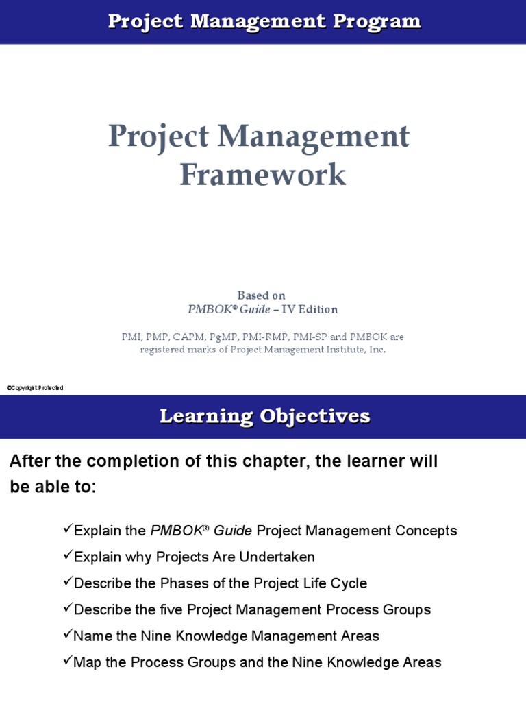 Chapter 1 - Project Management Framework | PDF | Project Management | Risk Management