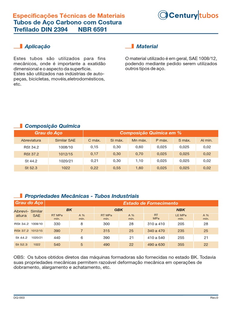 Norma Din2394 Nbr6591 | PDF | Materiais de construção | Aço