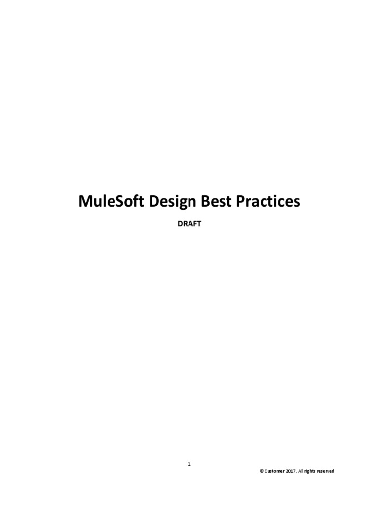 MuleSoft - Design Best Practices | PDF | Load Balancing (Computing ...