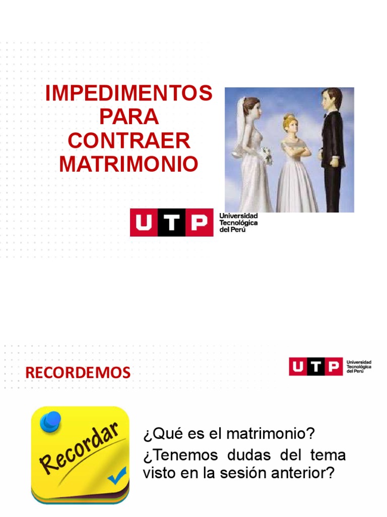 Semana 05. Impedimentos para Contraer Matrimonio Rev-1 | PDF ...