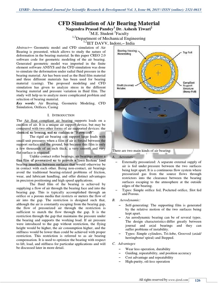 CFD Simulation of Air Bearing Material | PDF | Bearing (Mechanical ...