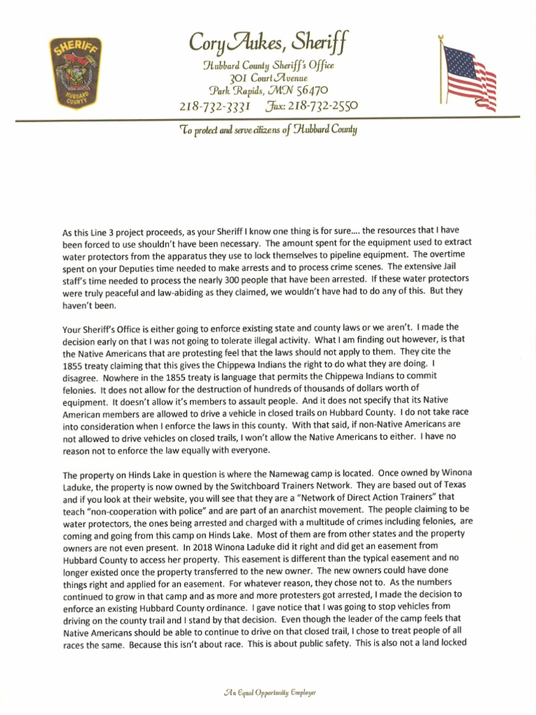 Sheriffs Letter | PDF