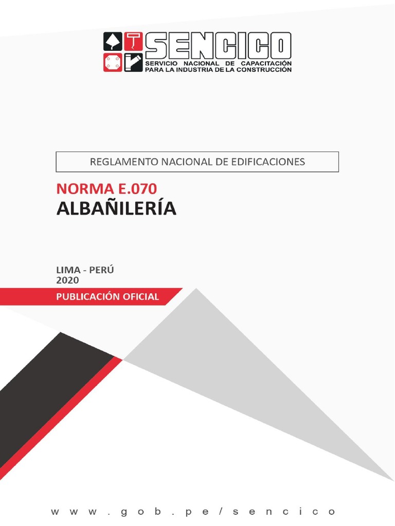 Norma E.070: Guía de Albañilería | PDF | Albañilería | Hormigón