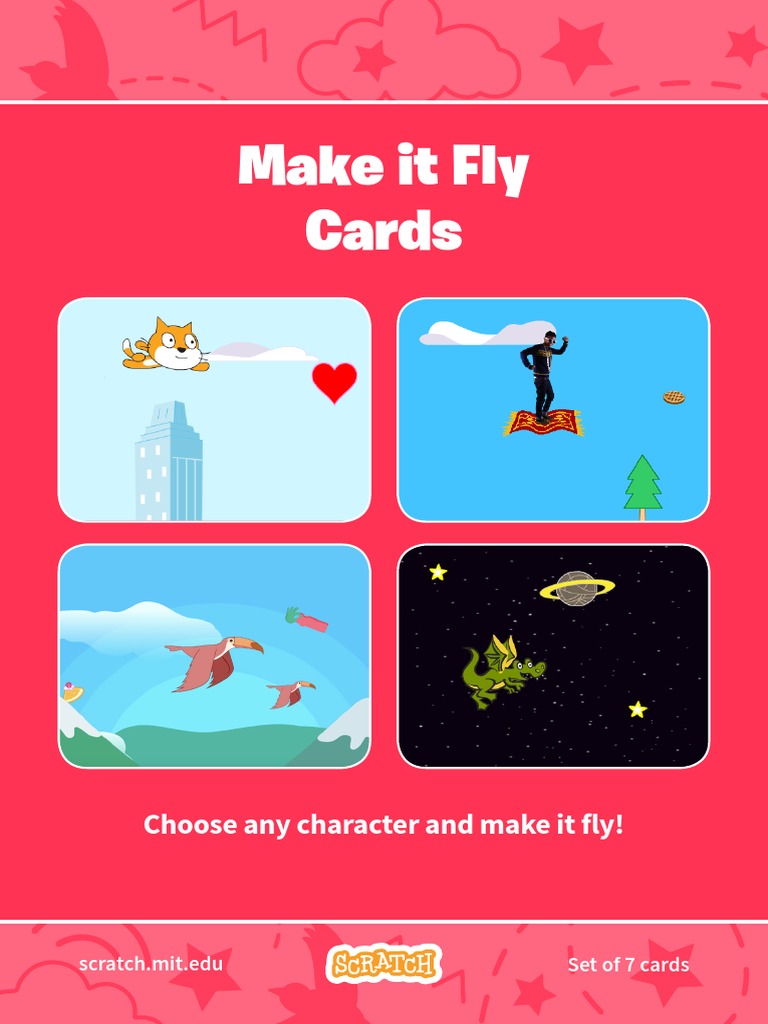 Scrach Fly Cards | PDF | Scratch (Programming Language) | Computing