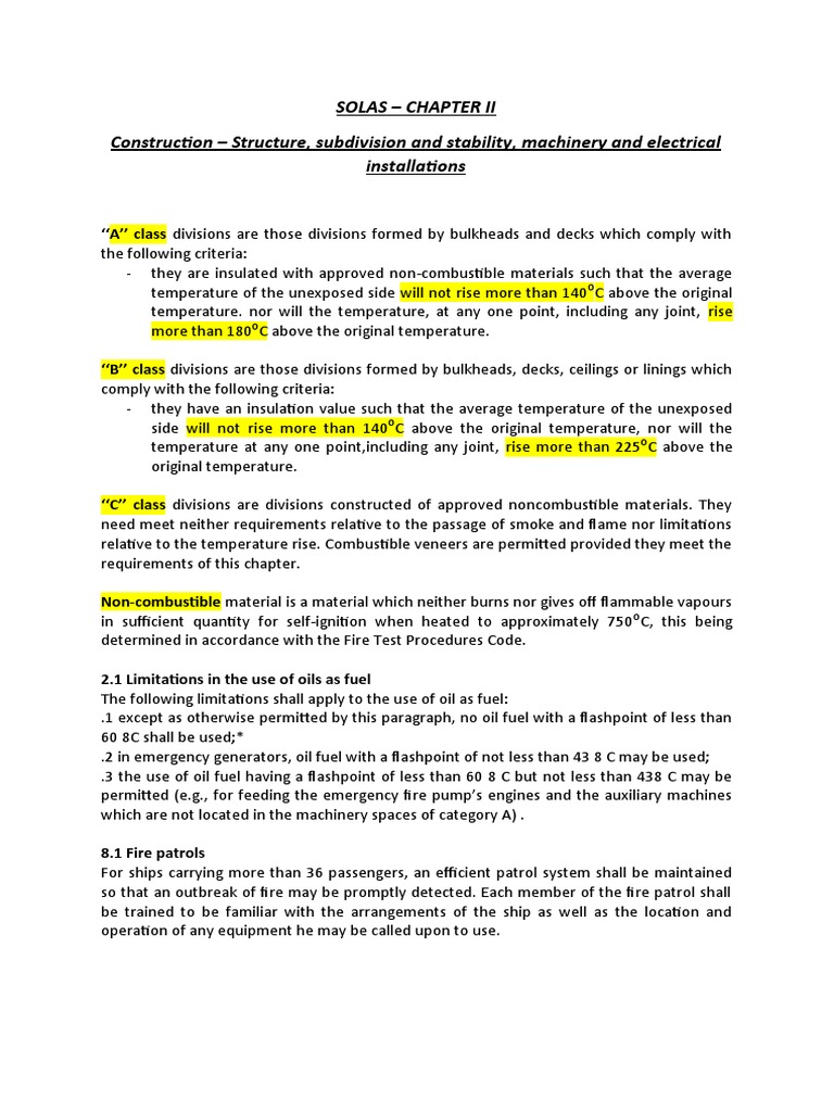 Solas - Chapter II | PDF | Firefighting | Fire Sprinkler System