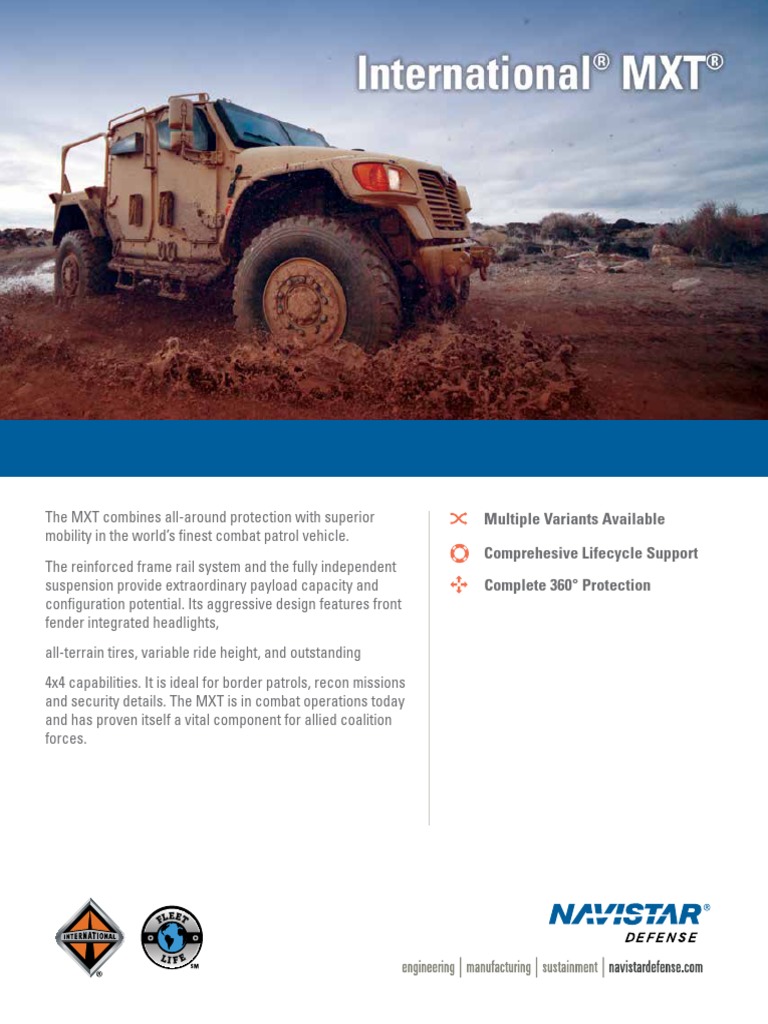 Navistar Defense - MXT-MVA Blindado (Is) | PDF | Four Wheel Drive | Car ...