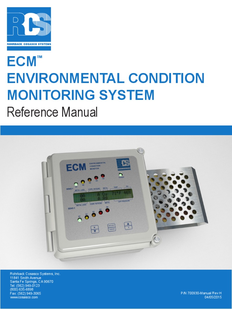 ECM Environmental Condition Monitoring System: Reference Manual | PDF ...