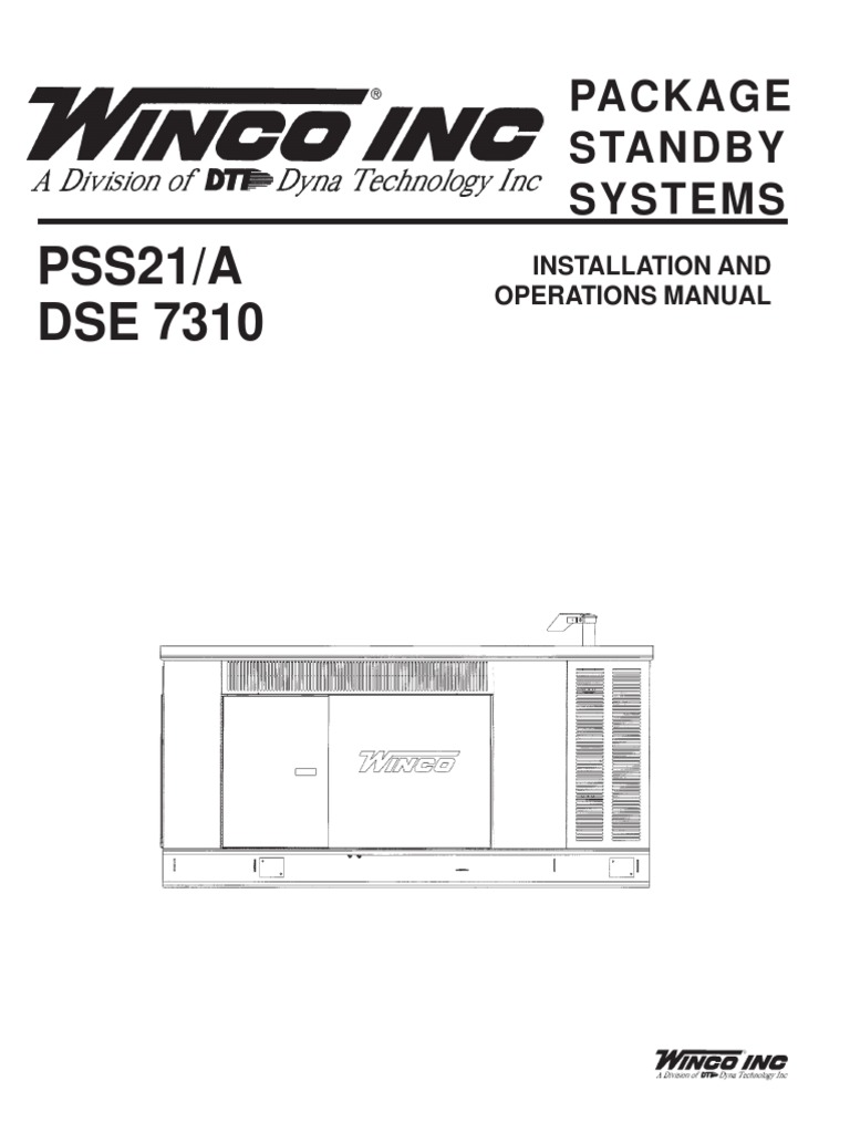 PSS21/A DSE 7310: Package Standby Systems | PDF | Battery Charger ...