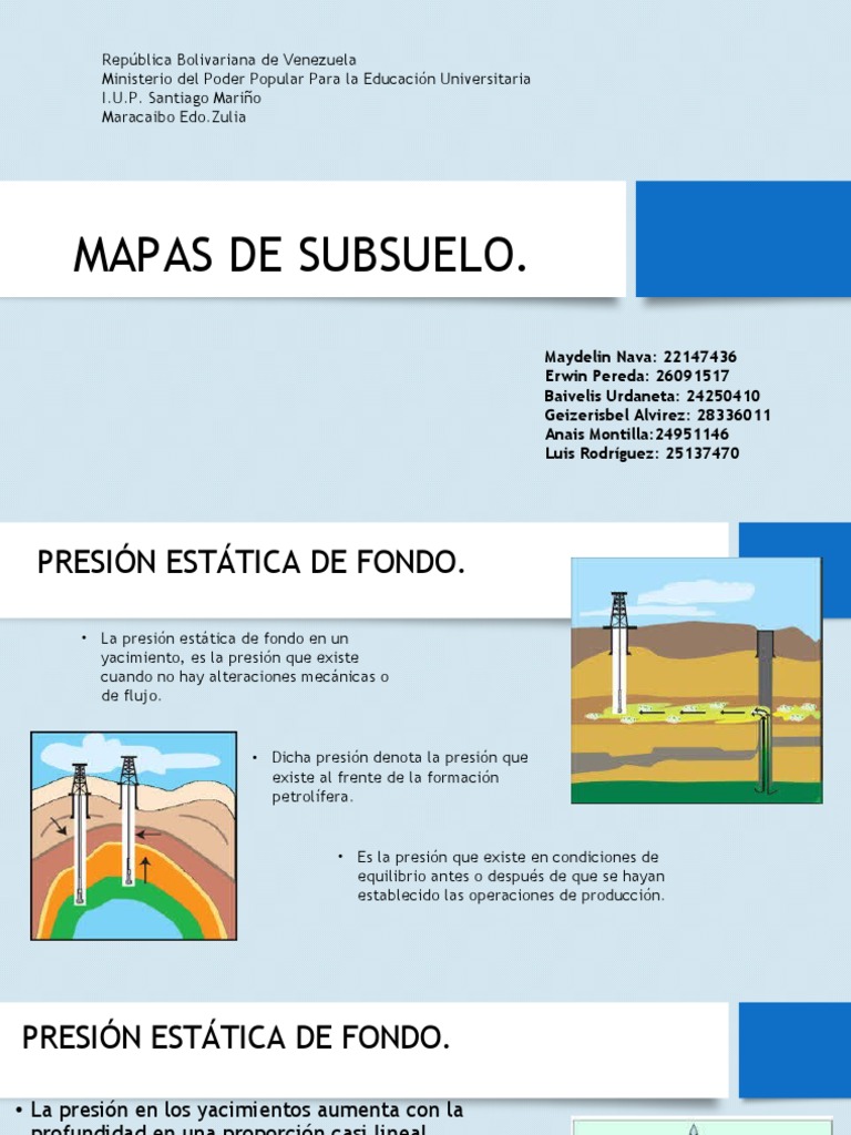 Mapas de Subsuelo | PDF | Presión | Línea (geometría)