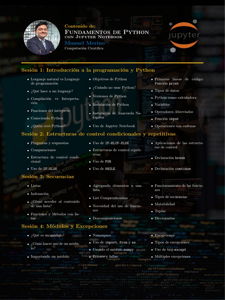 Syllabus Python | PDF | Python (lenguaje de programación) | Objeto (informática)