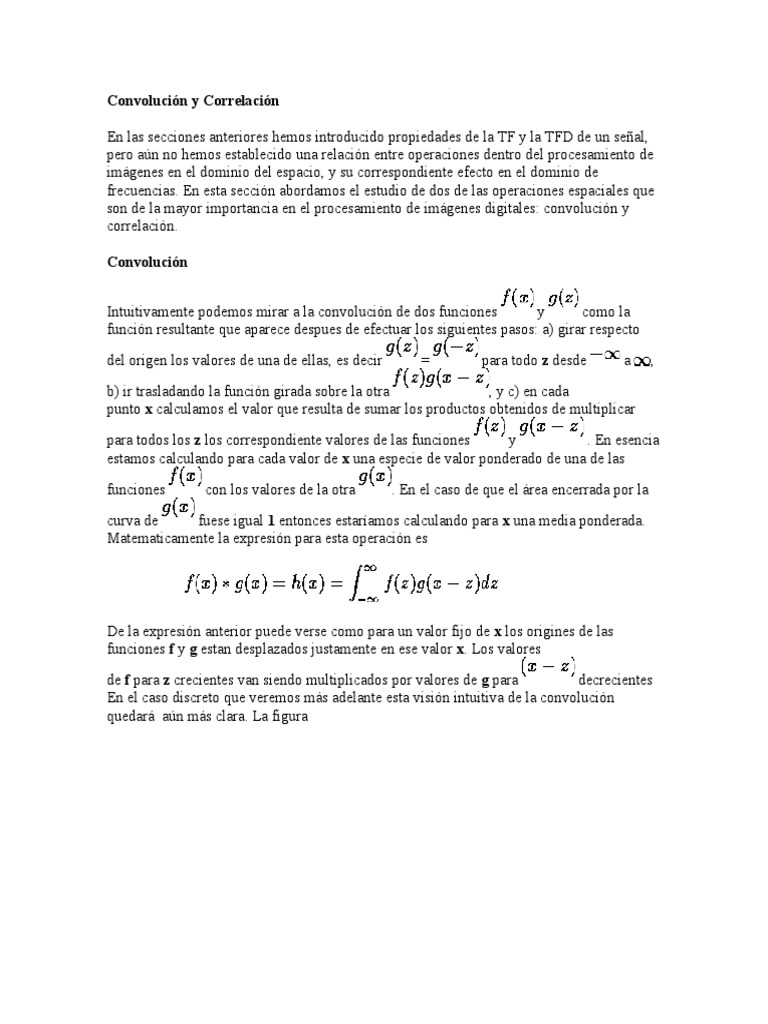 Convolución y Correlación | PDF | Circunvolución | Función (Matemáticas)