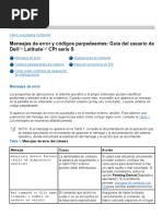 Códigos de Error LED para PCs Dell | PDF | USB | Memoria del ordenador