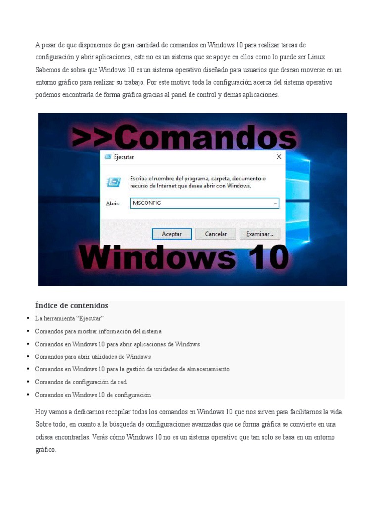 Comandos Utilidad Win11 | PDF | Windows 10 | Microsoft Windows