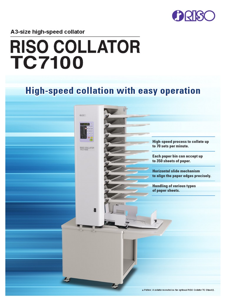 High-Speed Collation With Easy Operation | PDF | Paper | Manufactured Goods