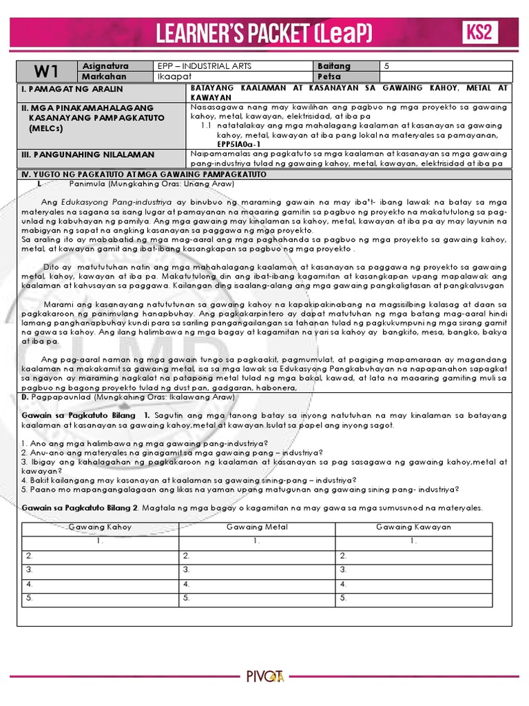 Q4 EPP IA 5 Week1 | PDF